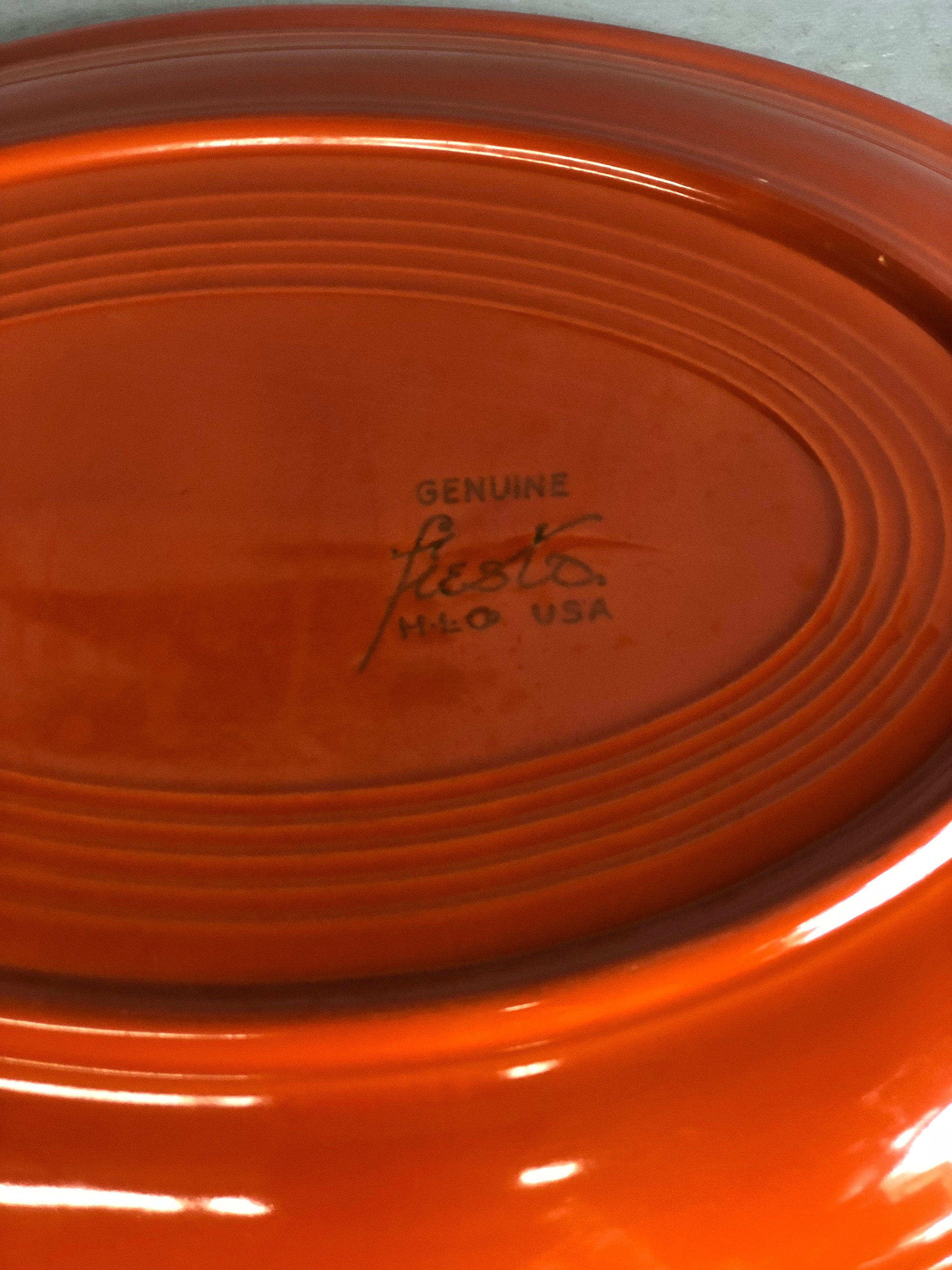 Red Fiesta Ware Platter 1940s Homer Laughlin Radioactive - Etsy