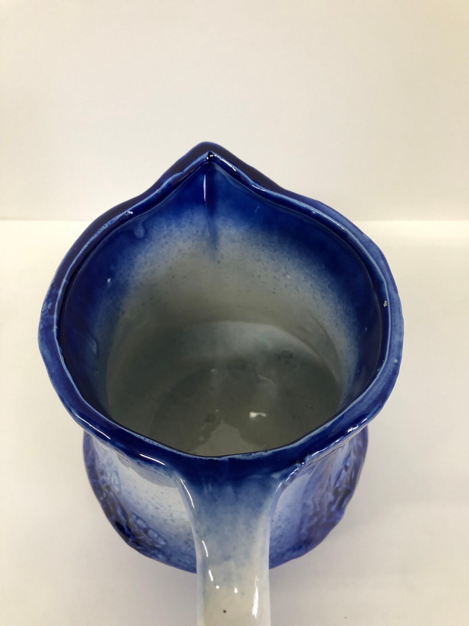 Flo Blue Stone Ware Pitcher Cow Motif Squat Pitcher Milk - Etsy