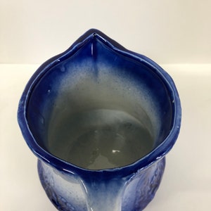 Flo Blue Stone Ware Pitcher, Cow Motif, Squat Pitcher, Milk Pitcher - Etsy