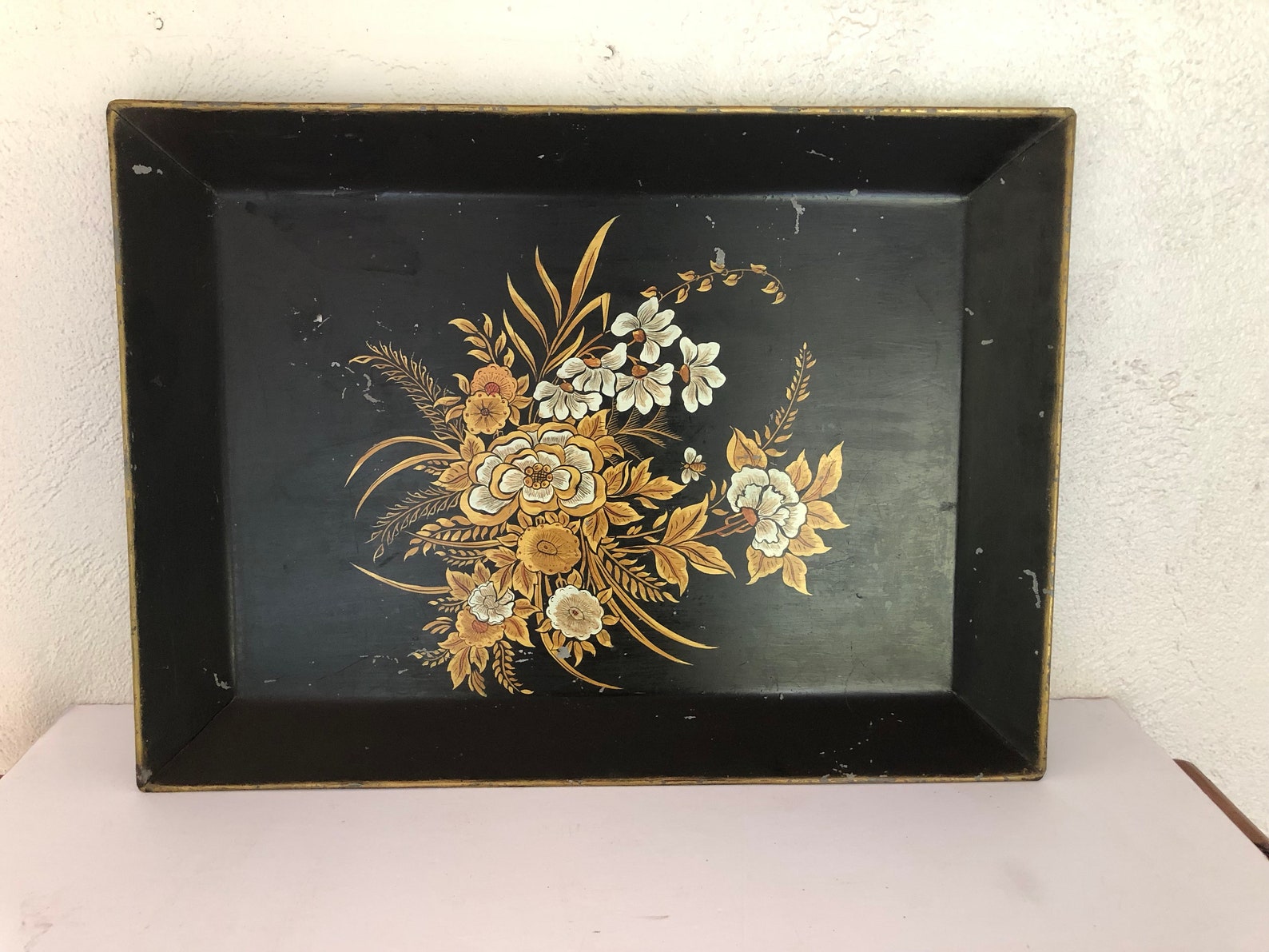 Tole Tray Hand Painted Tole Tray - Etsy