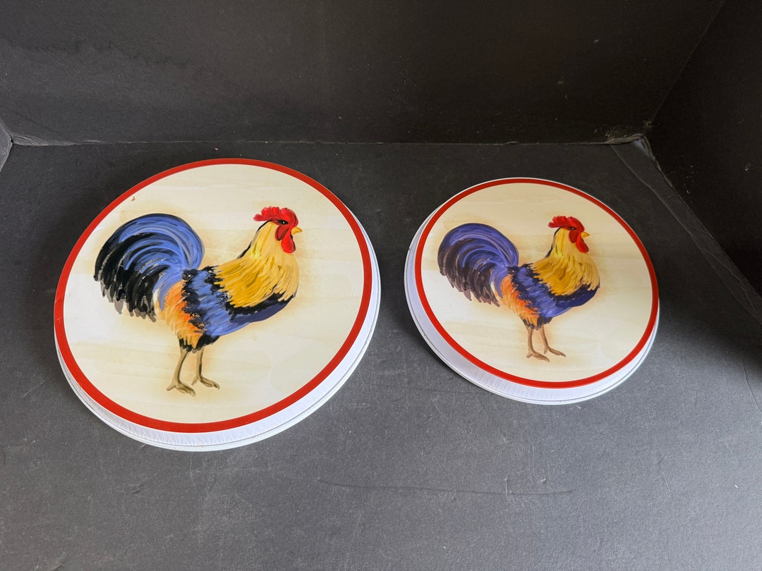Rooster, Burner Covers, Electric Stove Accessory, Country Kitchen ...