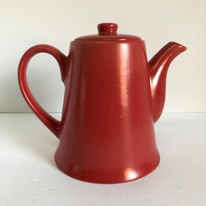 Red Stoneware Teapot, Coffee Pot, Vintage Ceramic , Ironstone Coffee ...