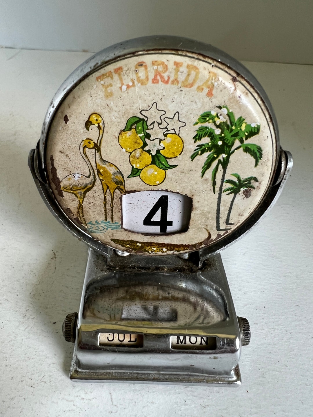 Perpetual Flip Calendar -florida, Lemons, Flamingos, Palms and of Corse ...