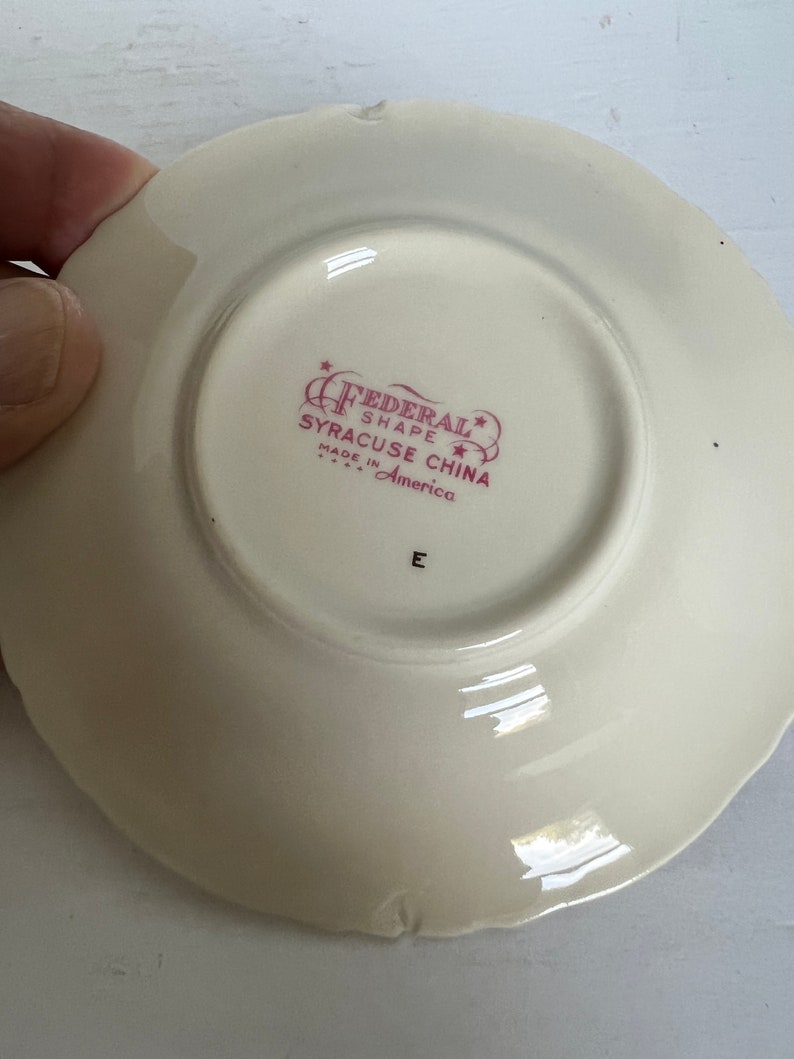 SYRACUSE, Pattern Victoria, Federal Shape, Demitasse, Painted Rosebud ...