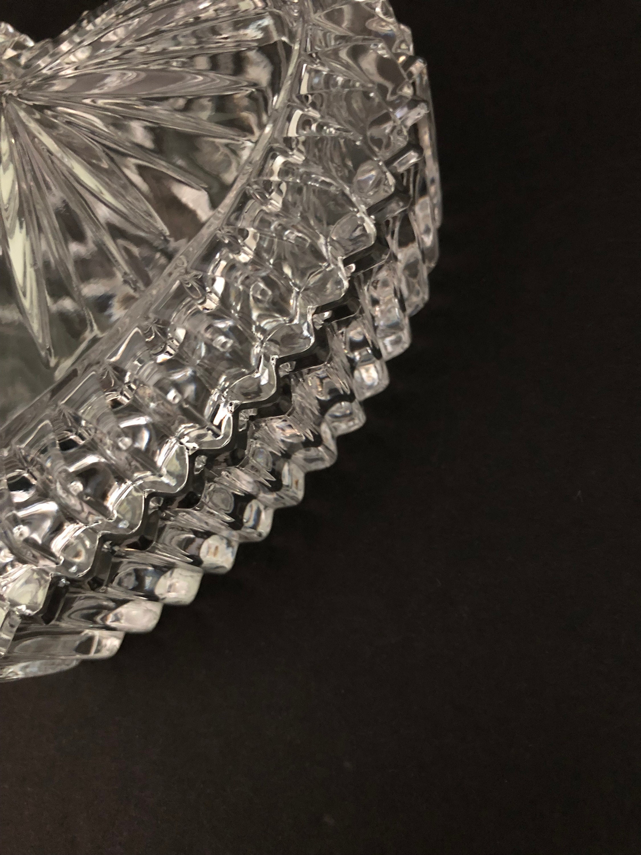 Cut Crystal Heart Keepsake Box, Lead Glass, Antique - Etsy