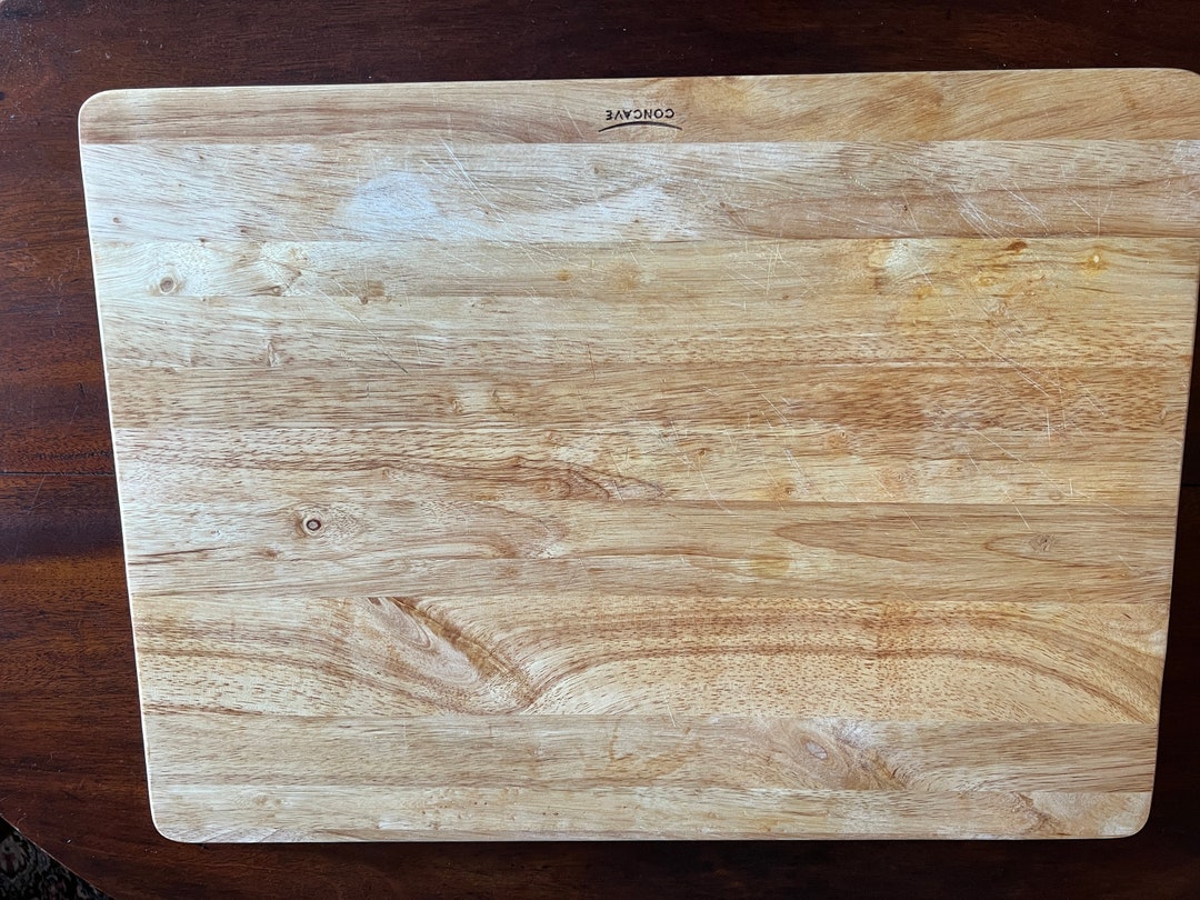Architec Rubberwood XL Rectangular Concave Cutting Board - Etsy