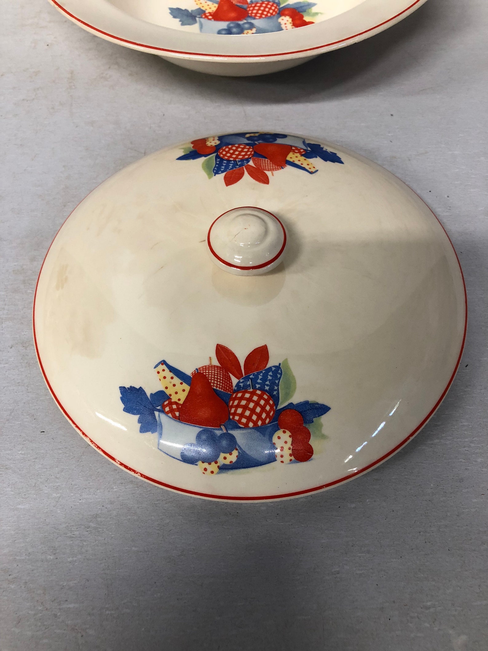 Calico Fruit by UNIVERSAL Homer Laughlin Antique | Etsy