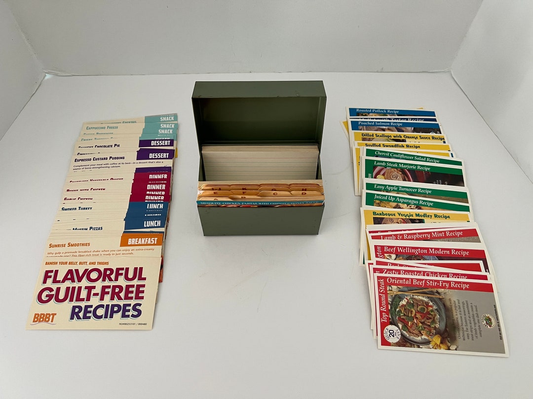 Recipe Steel Box, Vintage, Small Box, Card File, Recipe Box, - Etsy