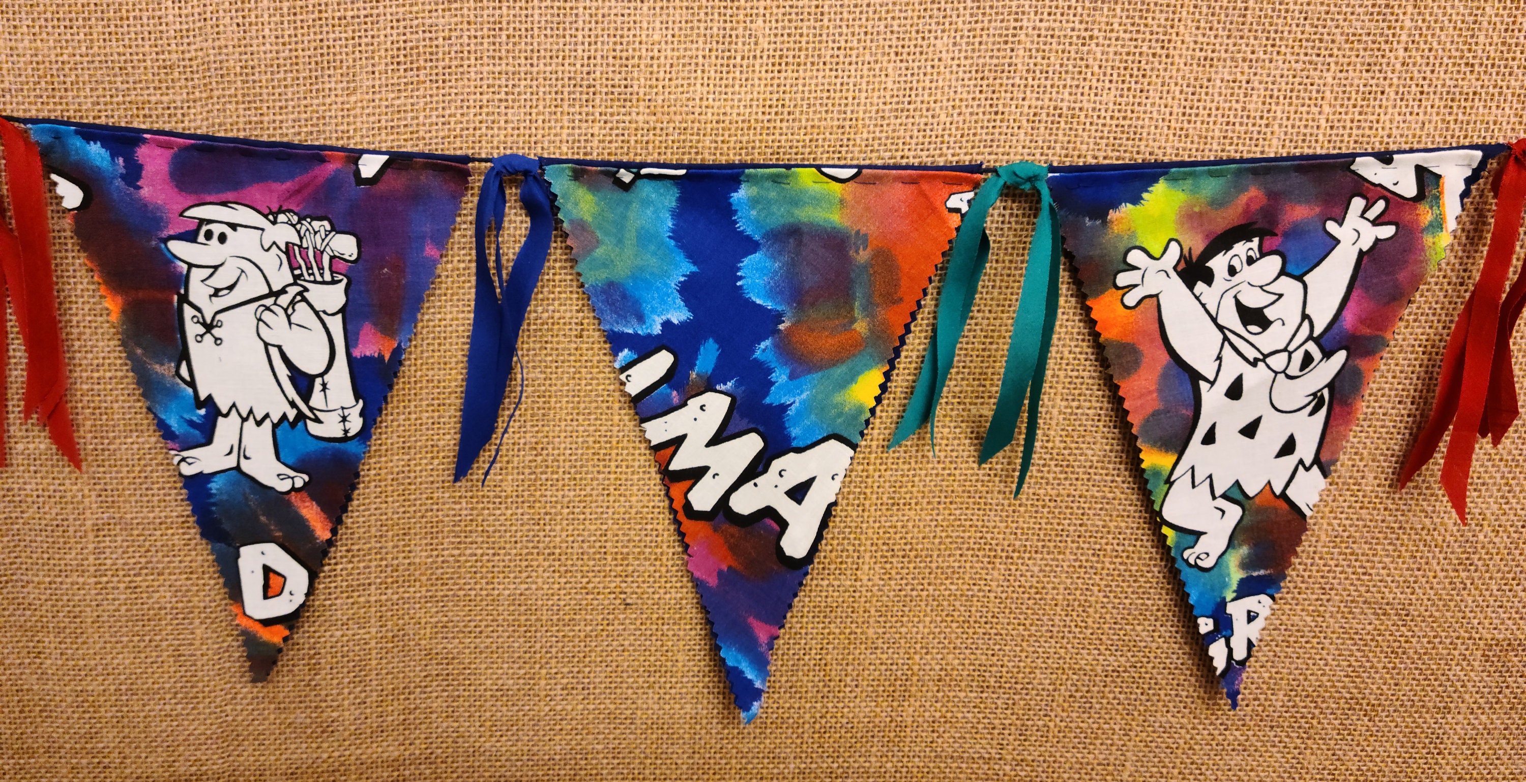 Betty & Barney Rubble 5 Ft. Banner, Flintstones Garland, Vintage TV ...