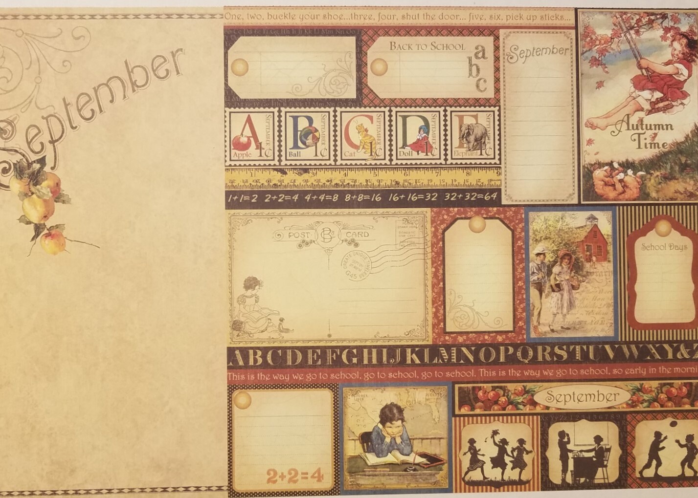 Graphic 45 Beautiful Monthly Papers, January - December Tags, Cards ...