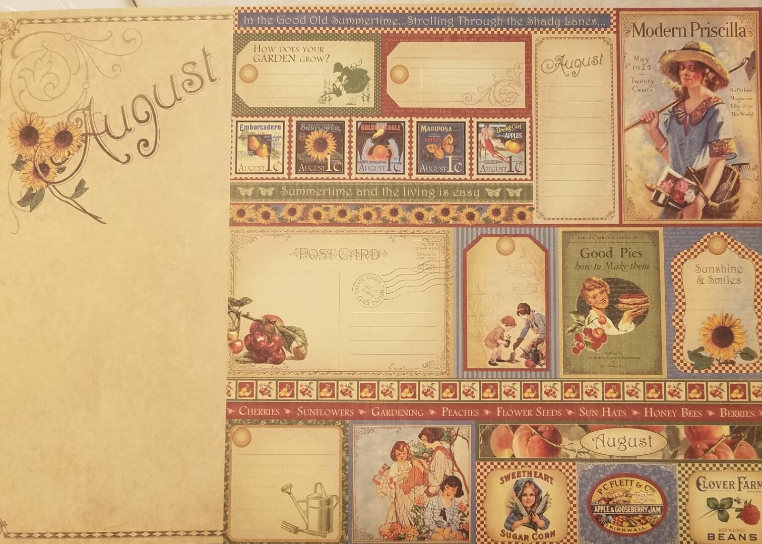 Graphic 45 Beautiful Monthly Papers, January - December Tags, Cards ...