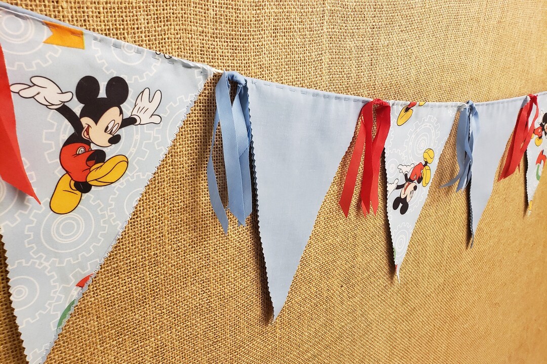 Mickey Mouse Dancing Banner 5 Ft.,, Mickey Jumping, Disney Mickey Garland, Mickey Mouse Flags ...