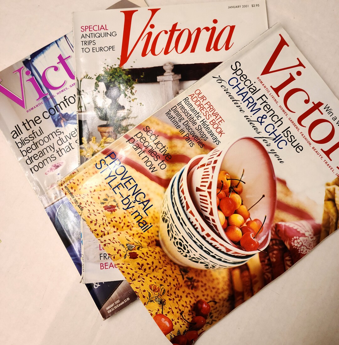 Vintage 2001 Victoria Magazines Jan., Sept 2001 Victoria Magazines, Jan ...
