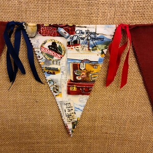 Europe Over Seas Travel Banner, Vintage Luggage Bunting, Vacation ...