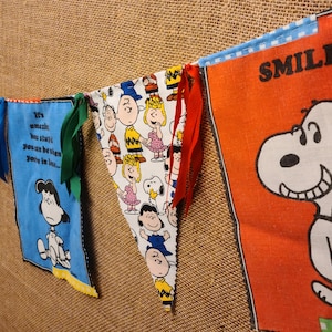 Peanuts Gang Color Block Banner, Snoopy, Charlie Brown, Linus, Lucy ...