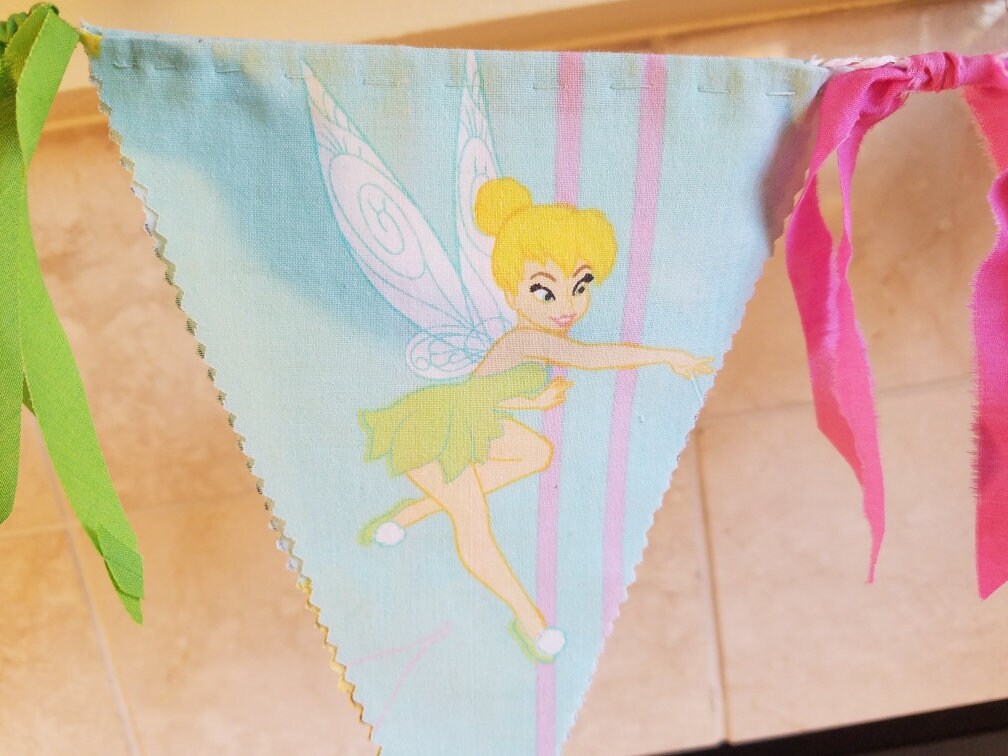 Tinker Bell Hada Tela Banner Blue Fairies's Room Decoración Niñas ...