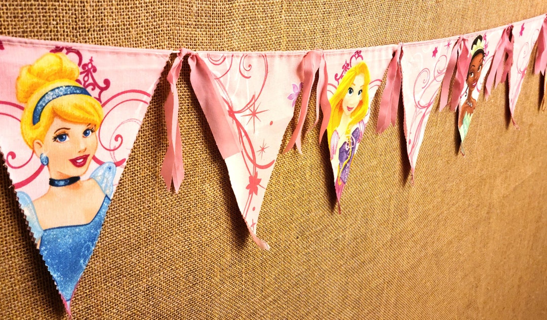 Disney Princesses Banner, 5ft. Cinderella, Rapunzel, Tiana, Belle ...