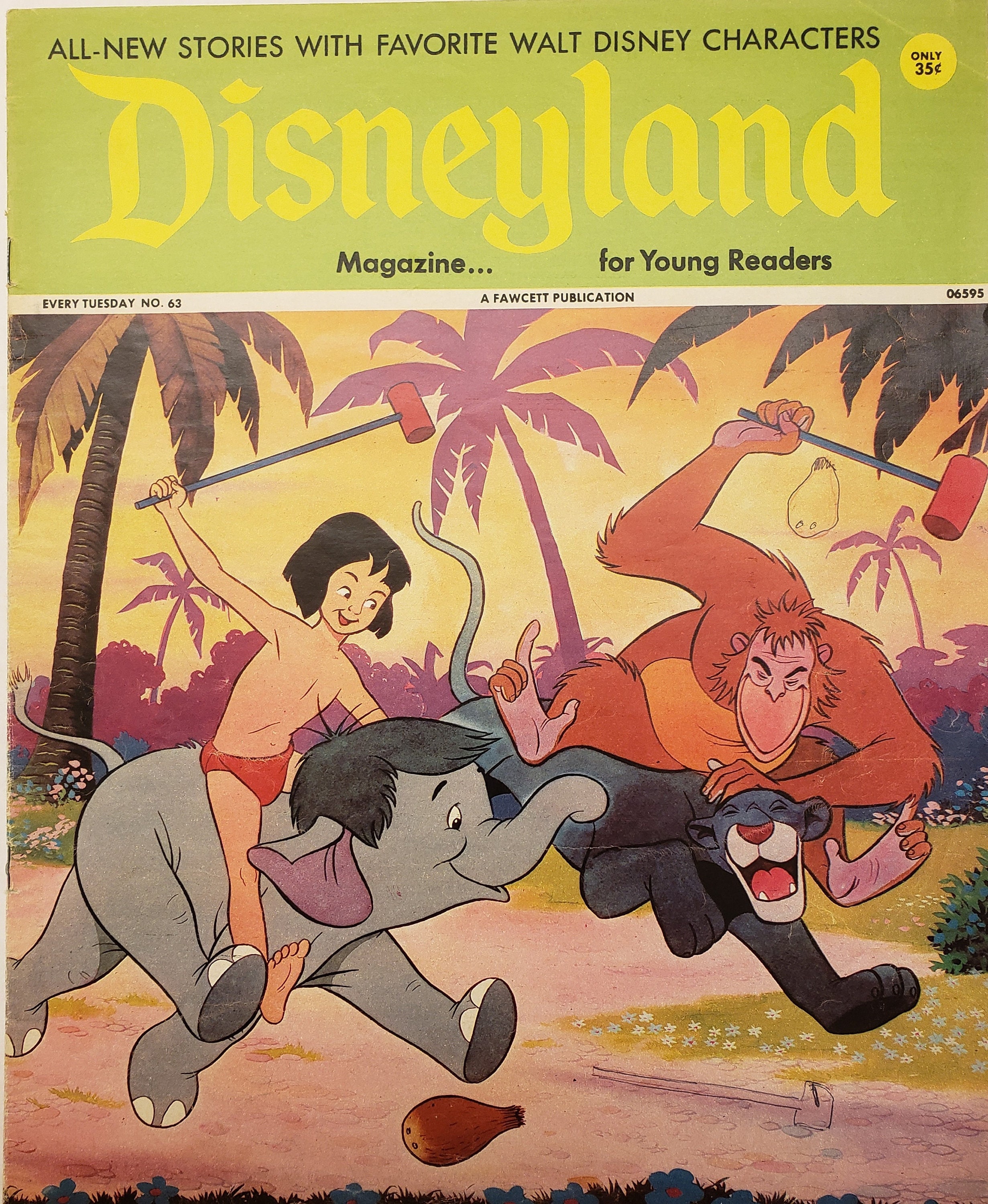 Disneyland Magazine, 1972, Vintage Dumbo, Snow White, Mickey Mouse ...