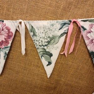 Peonie Roses With Lily Bells Banner, Floral Rose Peony Bunting, Floral ...