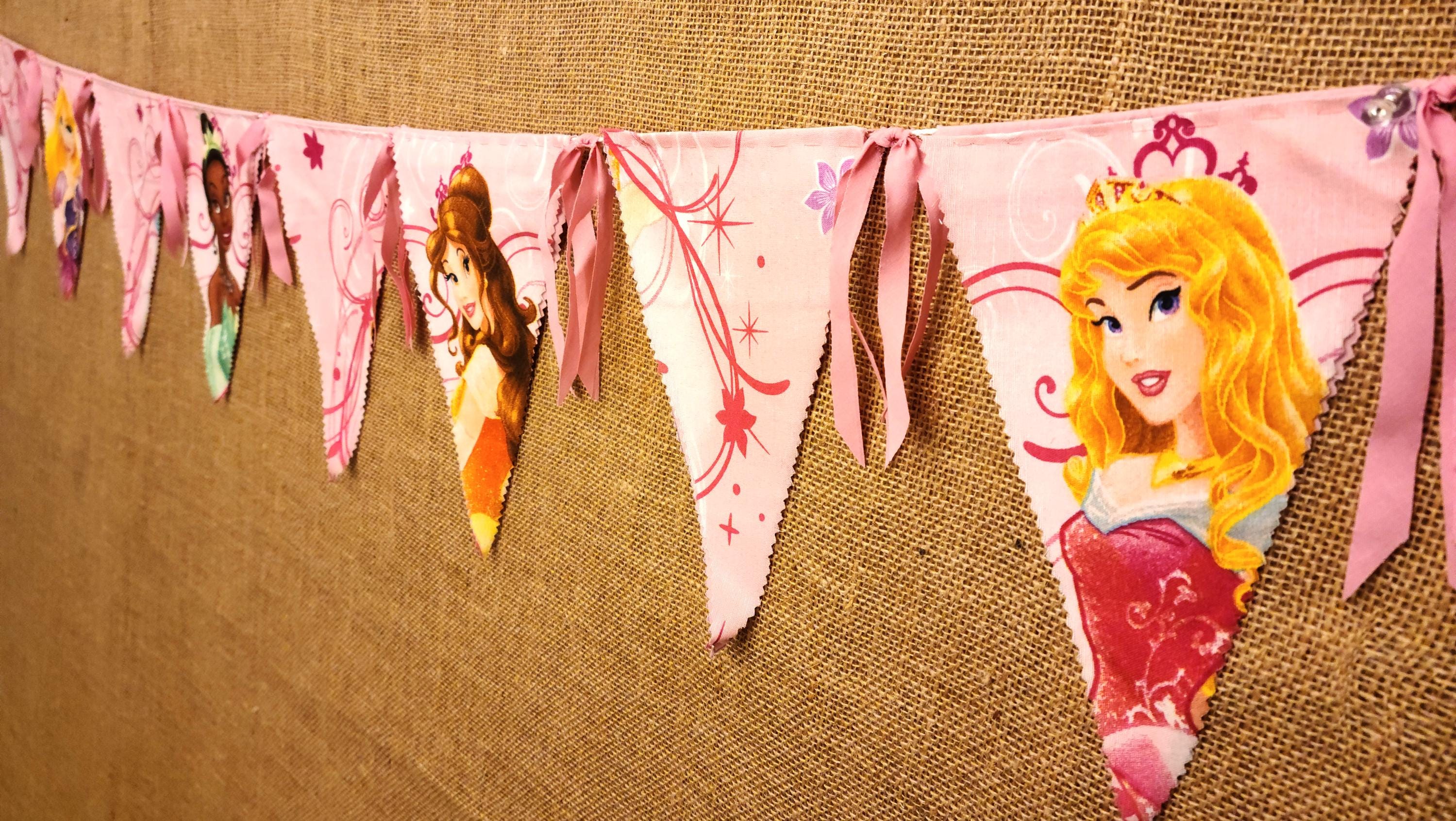 Disney Princesses Banner, 5ft. Cinderella, Rapunzel, Tiana, Belle ...