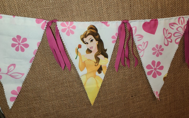 Disney Princesses Banner, Belle, Cinderella, Rapunzel Garland, 5 Ft ...