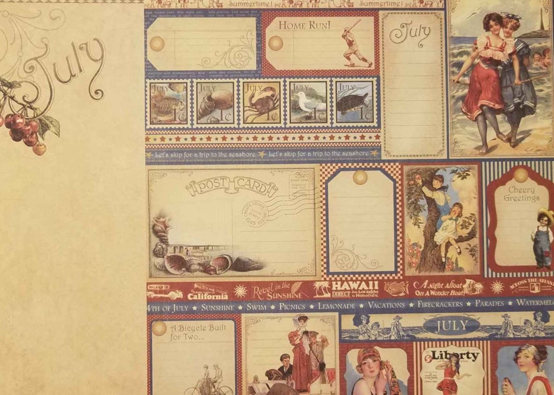 Graphic 45 Beautiful Monthly Papers, January - December Tags, Cards ...