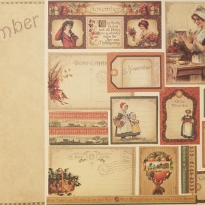 Graphic 45 Beautiful Monthly Papers January December Tags | Etsy