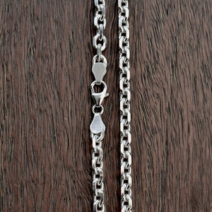 Sterling Silver Cable Chain Necklace 5.3mm, Silver 925 Solid Anchor ...
