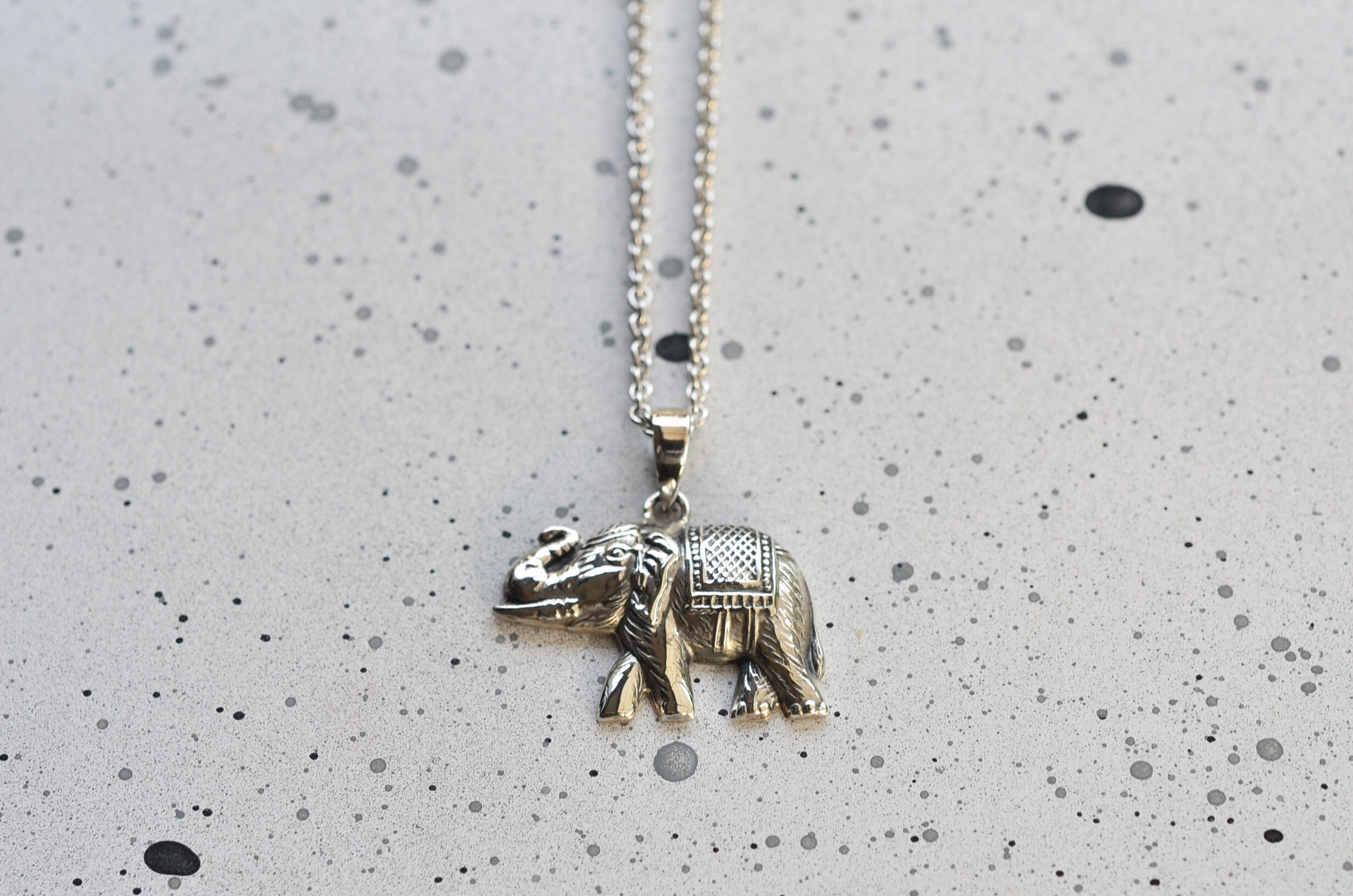 Silver elephant pendant Oxidized silver Thai elephant | Etsy