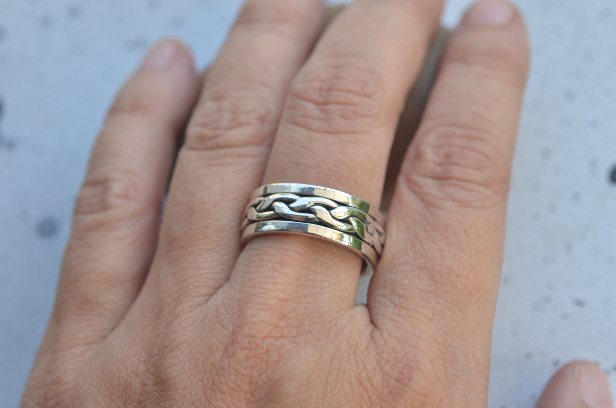 925 Silver Spin Ring Celtic Spin Ring Bali Spin Ring - Etsy New Zealand