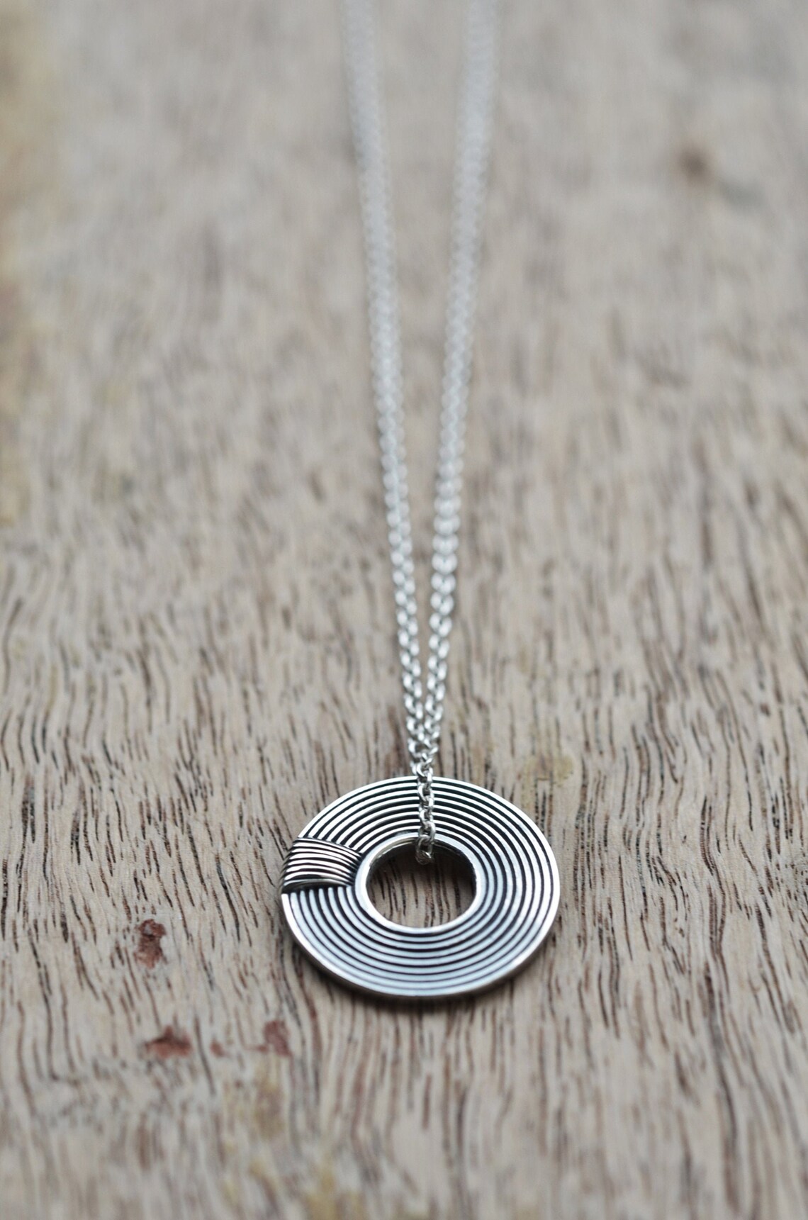 Silver Round Disc Pendant Sterling Silver Circle Charm Round | Etsy