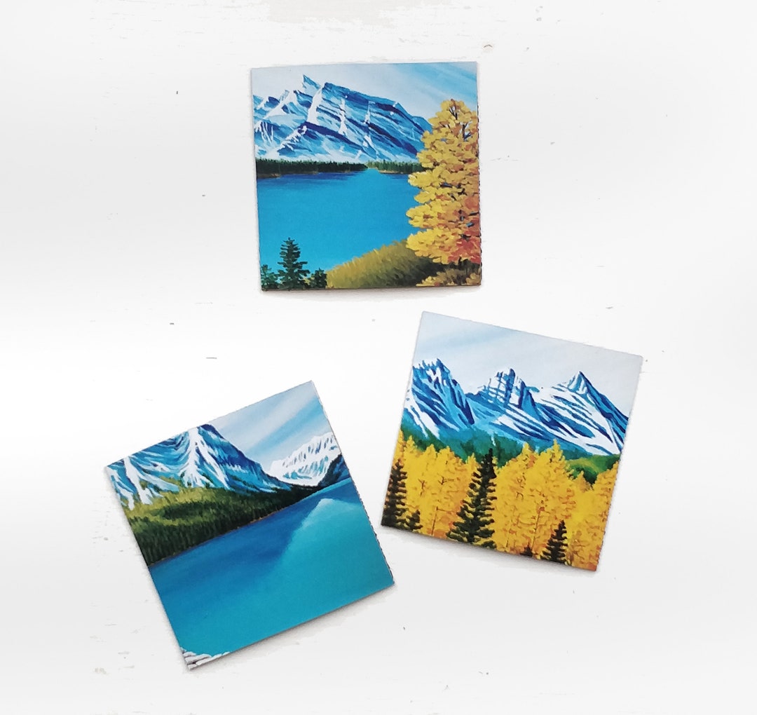 Banff Fridge Magnets - Original Print Art - Banff National Park ...