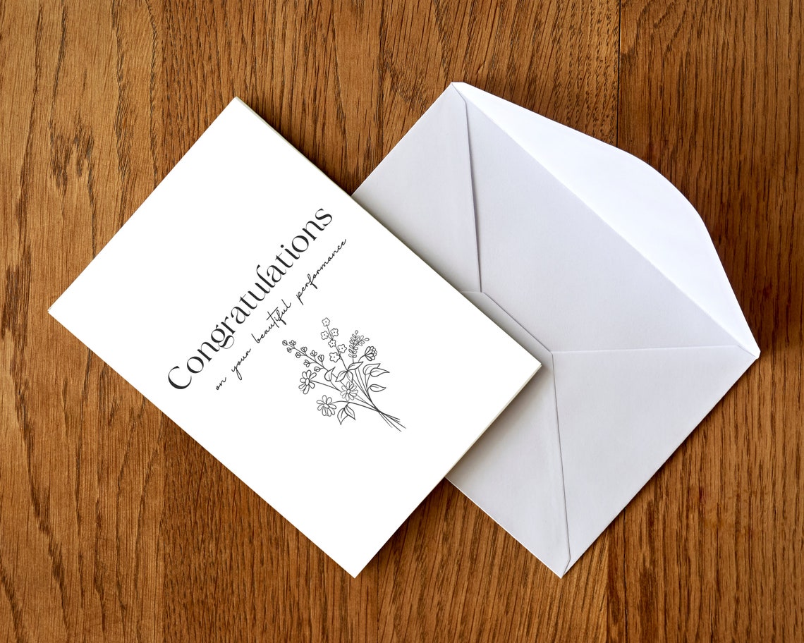 Printable Card for Dance Recital | Instant Download | Congratulations ...