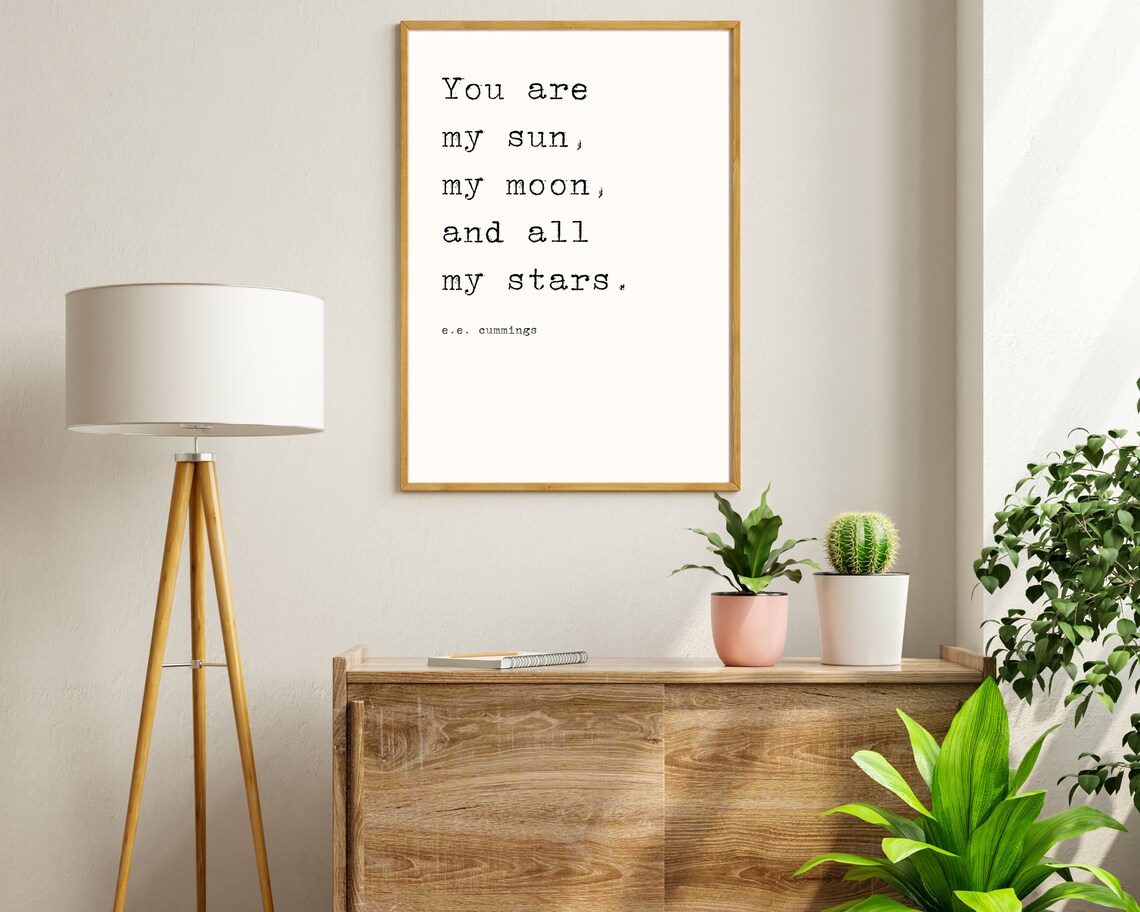 You Are My Sun My Moon and All My Stars Digital Print E.E. - Etsy