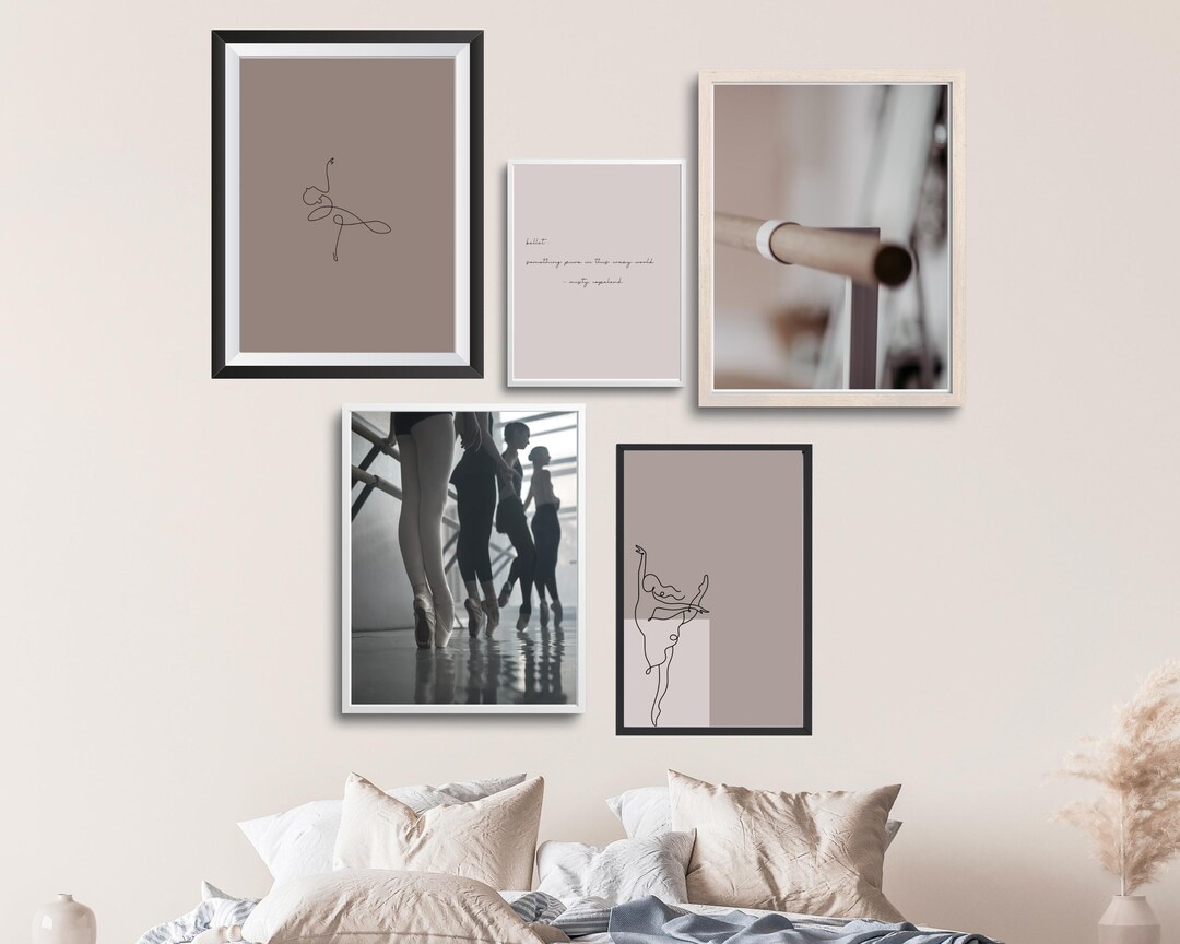 Ballet Themed Wall Art Printables | Set of 5 Downloadable Gallery for ...