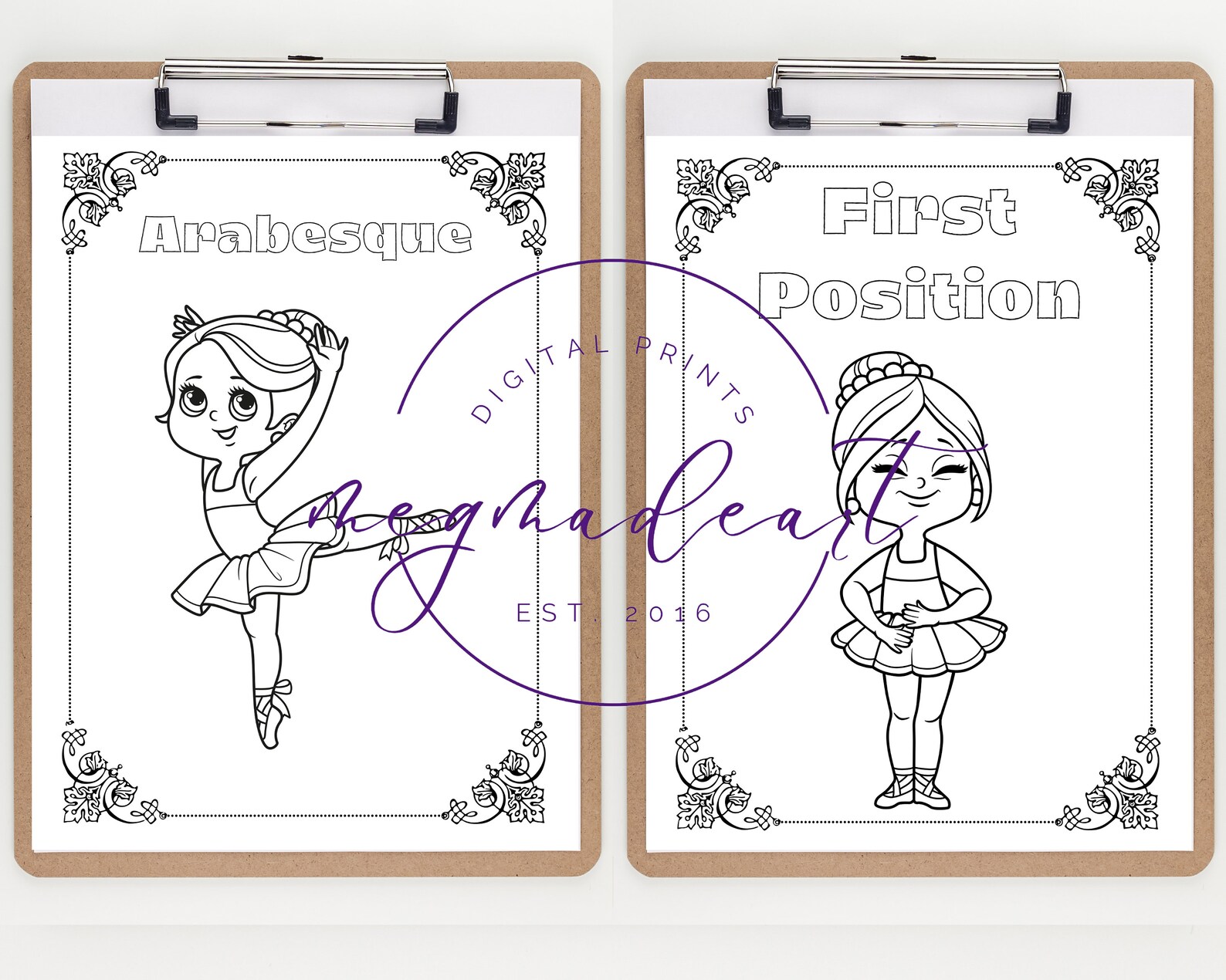 Ballet Coloring Pages Downloadable PDF | Digital Download | Dance ...