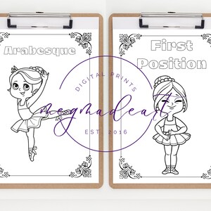 Ballet Coloring Pages Downloadable PDF | Digital Download | Dance ...