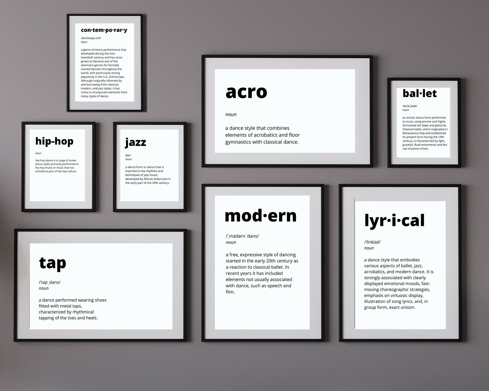 Dance Definition Wall Art Studio Decor Downloadable Print - Etsy