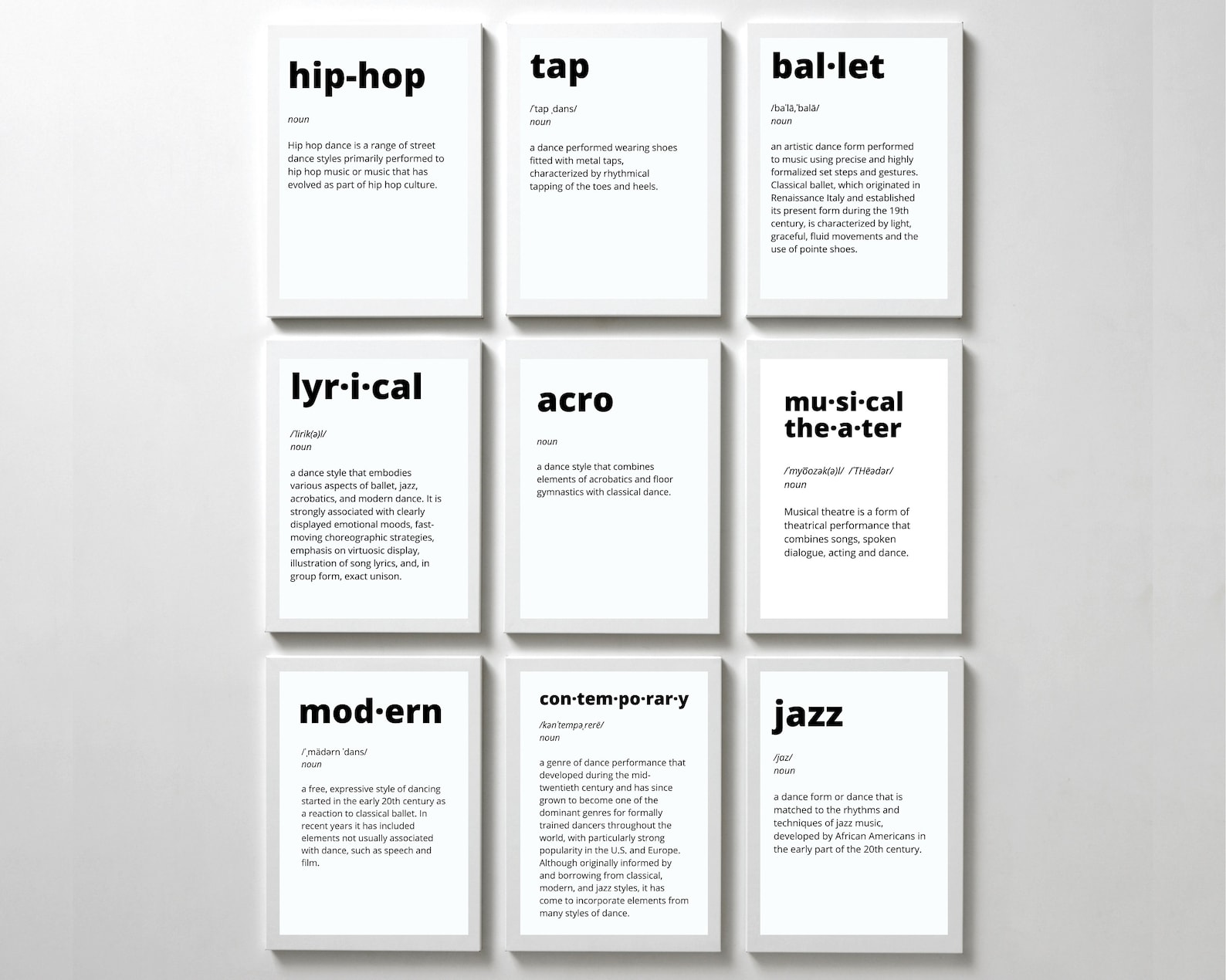 Dance Definition Wall Art | Studio Decor | Downloadable Print | Dancer ...