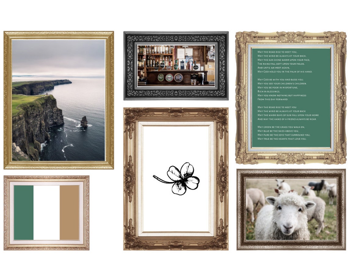 Irish Themed Wall Art Prints for a Gallery | Irish Sheep | Cliff's of ...