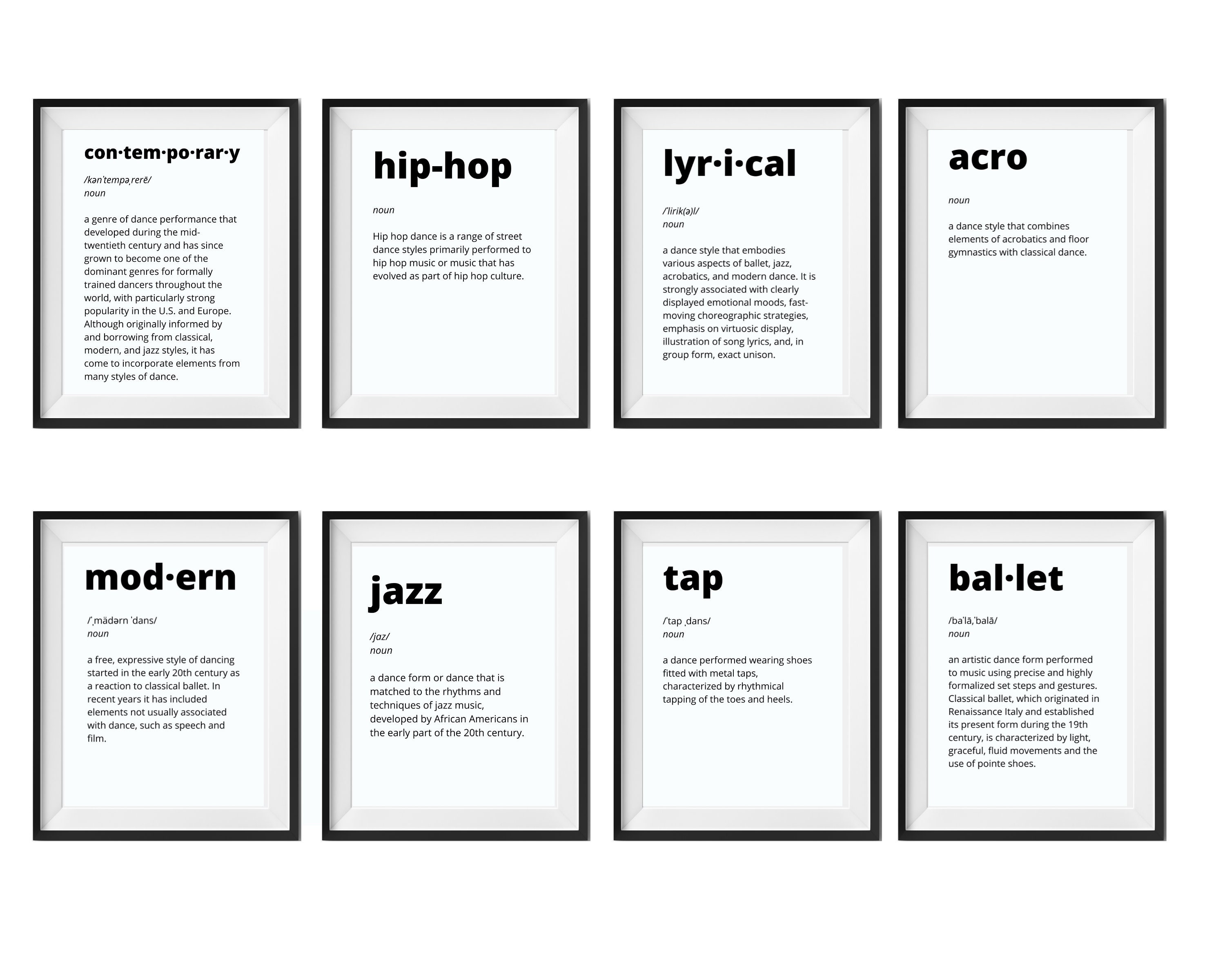 Dance Definition Wall Art | Studio Decor | Downloadable Print | Dancer ...