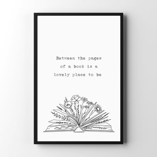 Bookish Wall Print Art Wall Decor for Book Lovers Bookish - Etsy