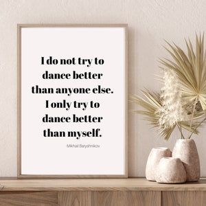 Dance Quote Printable Wall Art | Dance Studio Wall Decor | Downloadable ...