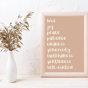 Fruits of the Spirit Bohemian Nursery Wall Print | Christian Wall Decor ...