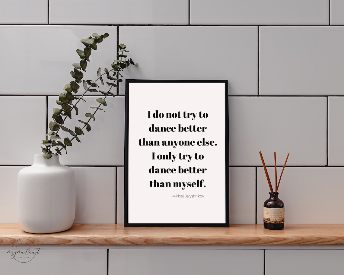 Dance Quote Printable Wall Art Dance Studio Wall Decor - Etsy