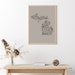Floral Michigan Map Wall Art Digital Download Wall Decor Downloadable ...