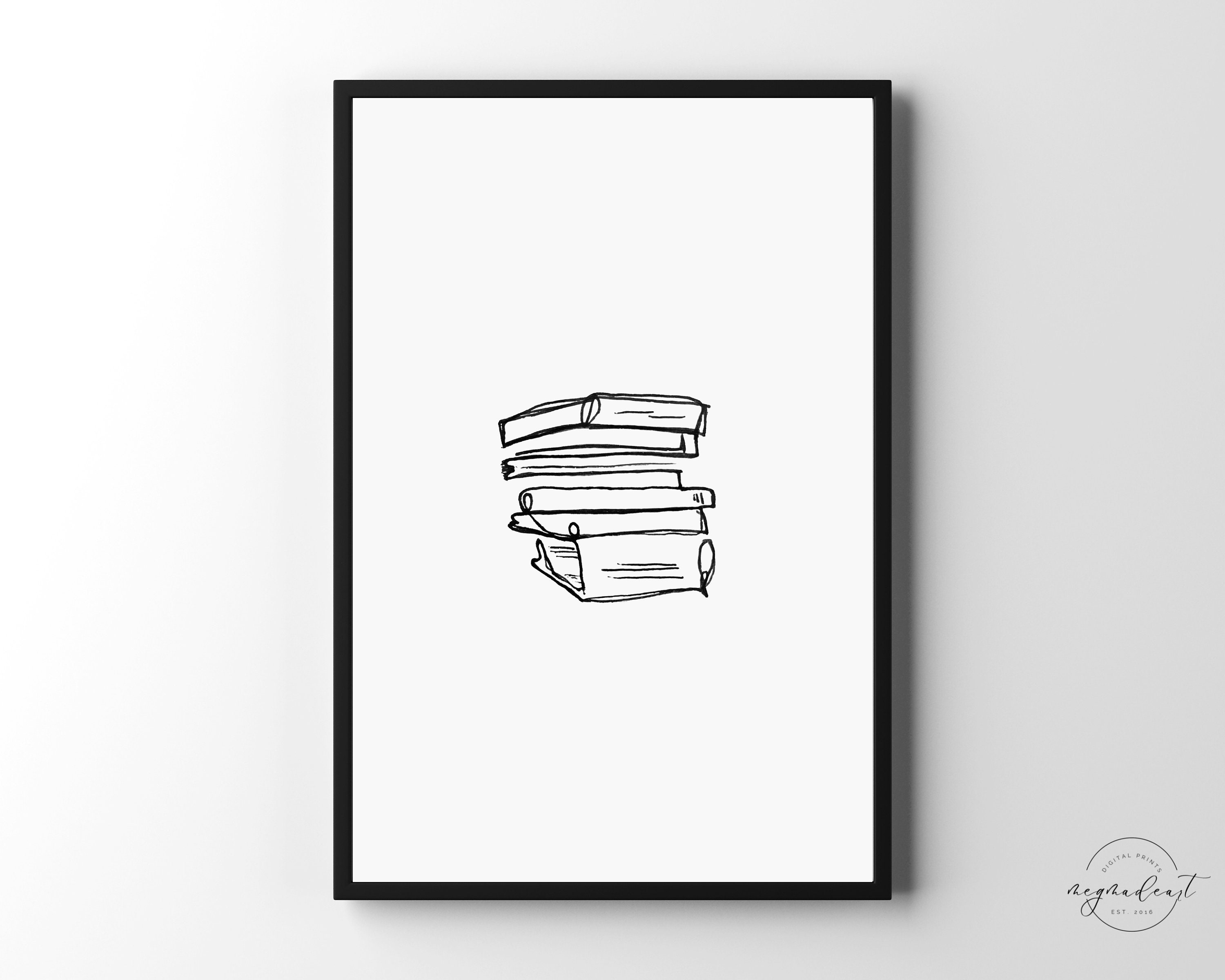 Stack Of Books Drawing Tumblr