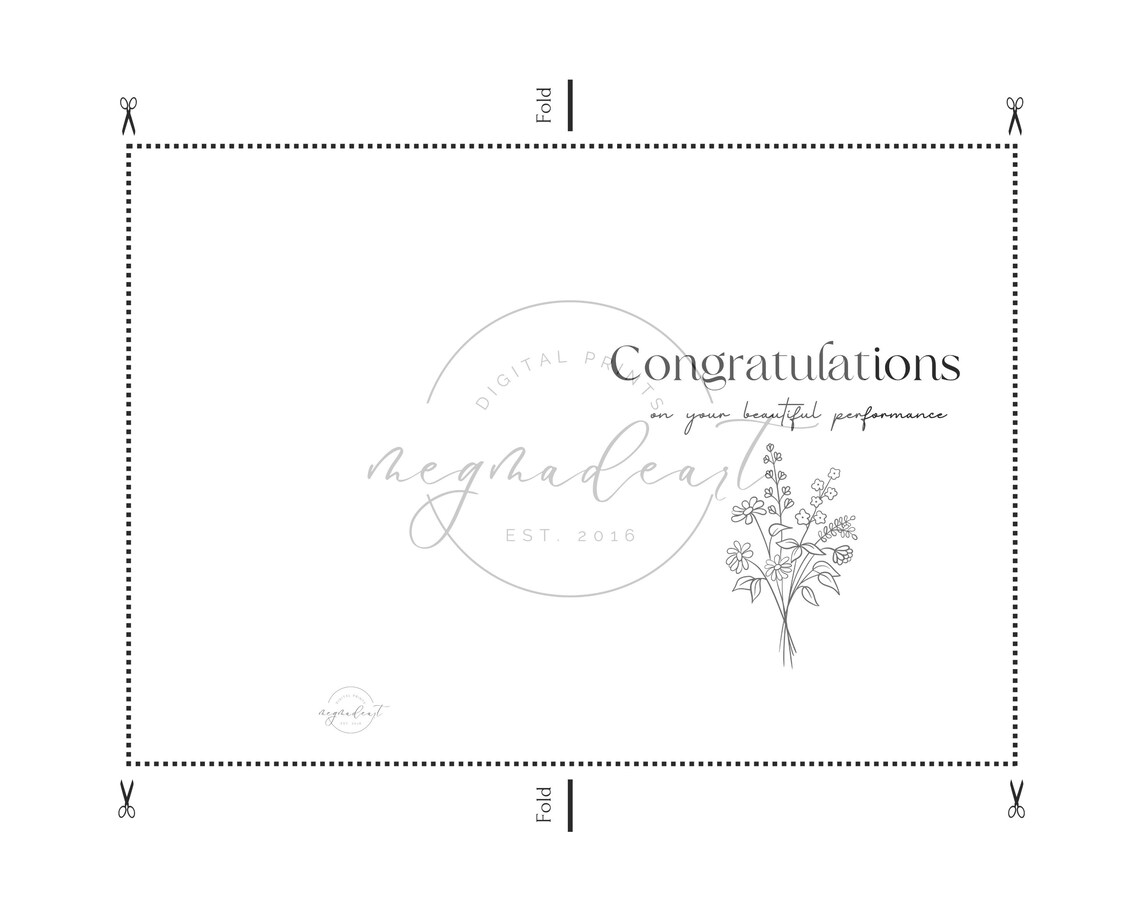 Printable Card for Dance Recital | Instant Download | Congratulations ...