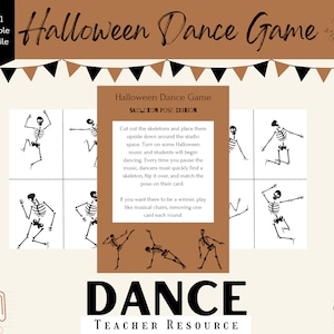 Halloween Dance Game Downloadable PDF | Digital Download | Dance ...