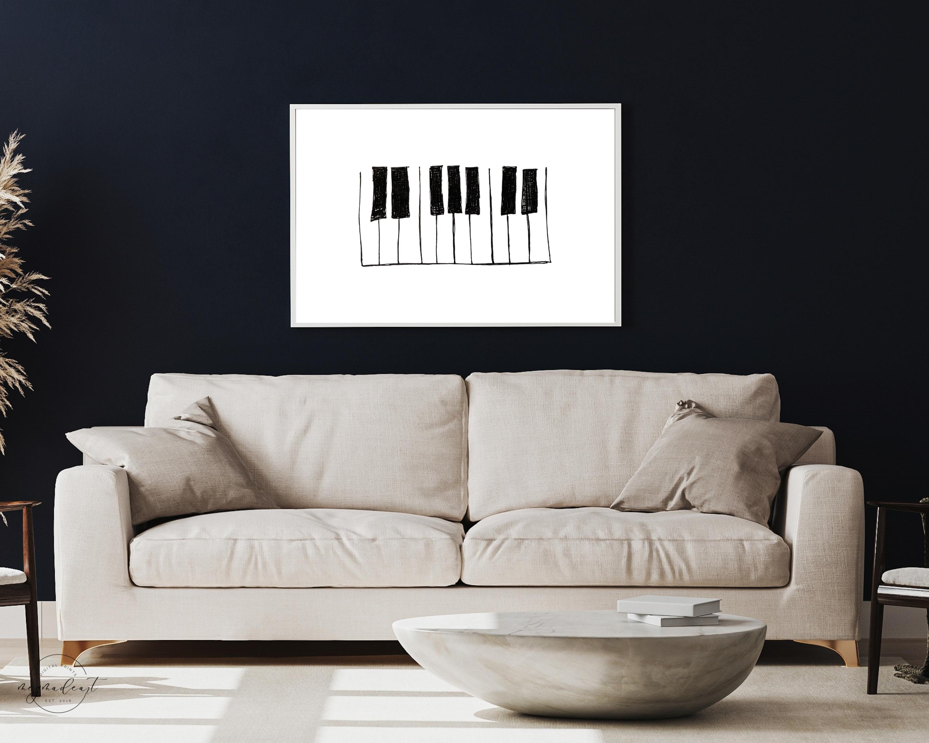 Piano Wall Print | Musical Decor Downloadable Art | Piano Teacher Gift ...